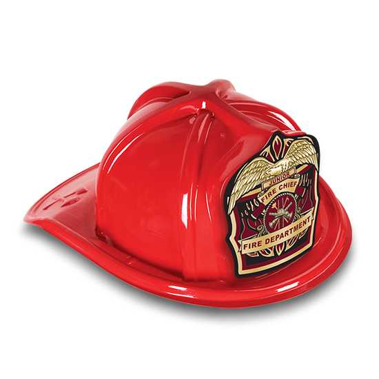 Jr Fire Chief Hat - Gold Eagle FD Shield