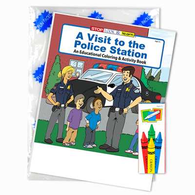 Stock Coloring Book Fun Pack - A Visit to the Police Station